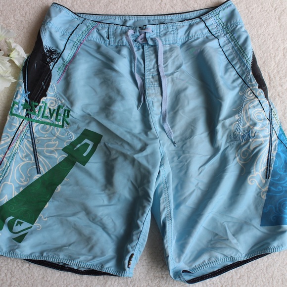 Quiksilver | Shorts | Quicksilver Board Shorts Blue Green Size 34 ...